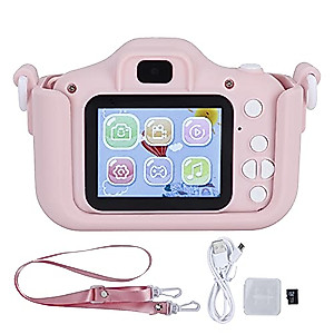 Digital Camera,Toddler Camera,Children Camera 40MP Cartoon Cat Photograph Camera,Anti-Drop Children Cartoon Selfie Dual Camera with Puzzle Games Birthday Gifts(Pink)