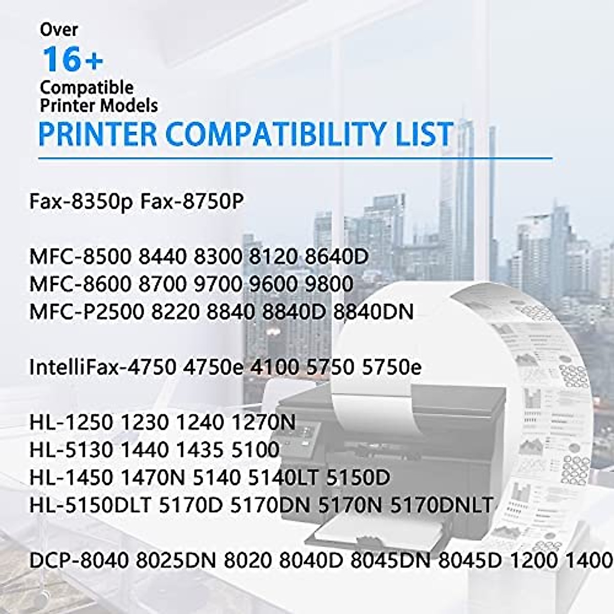 NineLeaf 1PK Toner Cartridge & 1PK Drum Unit Replacement Compatible for Brother TN570 TN-570 DR510 DR-510 Work with DCP 8040 8045D HL 5140 5150D 5170DN 5170DLT MFC 8220 8440 8640D 8840DN Printer