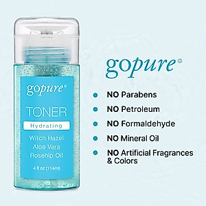 goPure Hydrating Facial Toner - Plump and Nourish The Look of Skin, 4 fl. oz.
