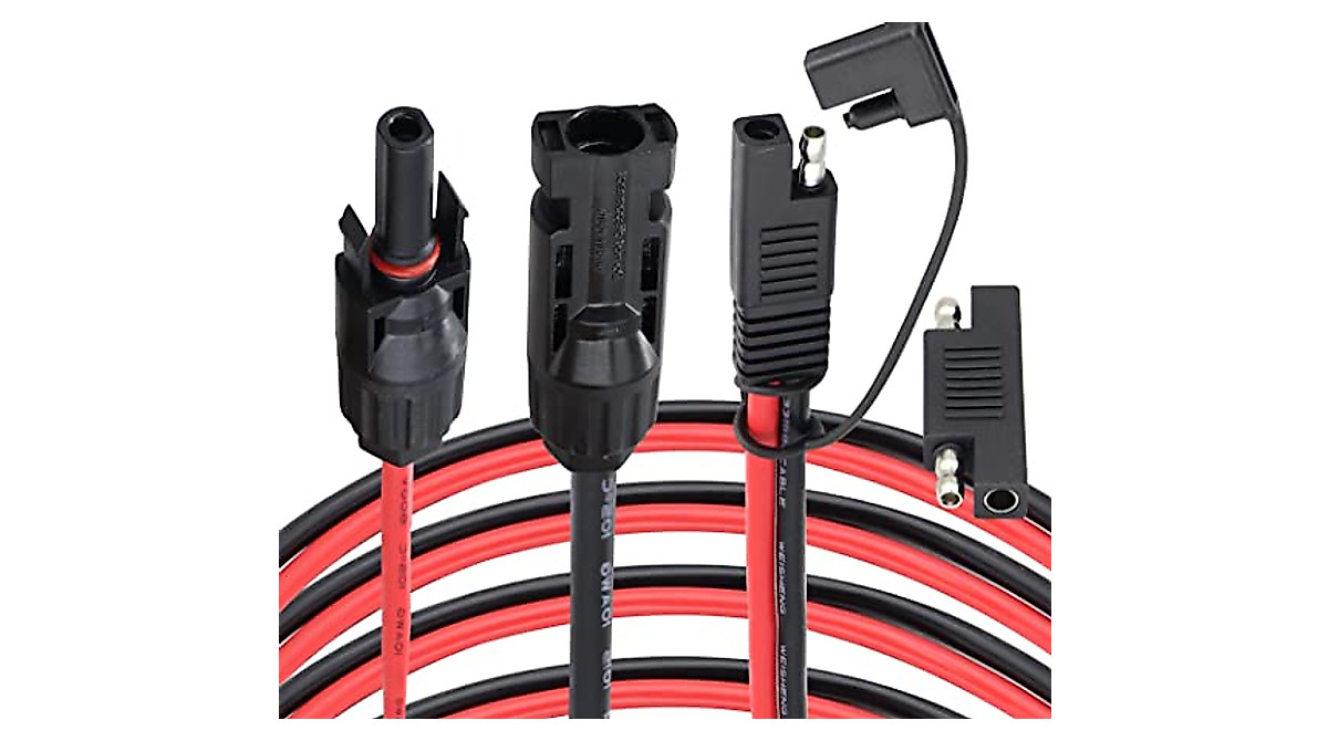 HCFeng SAE to M-C-4 Adapter Cable for Solar Panels – 10AWG, Waterproof