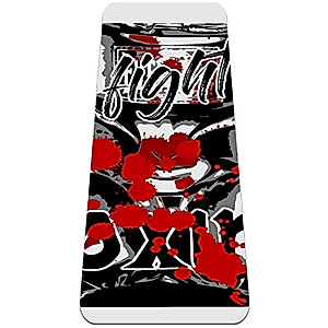 Dragon Sword Animal Portrait Silhouette Premium Thick Yoga Mat Eco Friendly Rubber Health&Fitness Non Slip Mat for All Types of Exercise Yoga and Pilates (72" x 24" x 6mm)