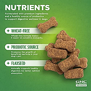 GNC for Pets Advanced Bundle of Nerves Dog Supplements - Dog Chew, Dog Calming Supplements, Digestion Supplements for Dogs - 90 Count Soft Chew Dog Supplements for Calming and Digestive Support