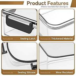 JINXIUYONGYUE Freshman box, lunch box, food and fruit storage container, sealed and leak proof, containing 35.8 ounces, 14.7 ounces, container, and two cleaning cloths