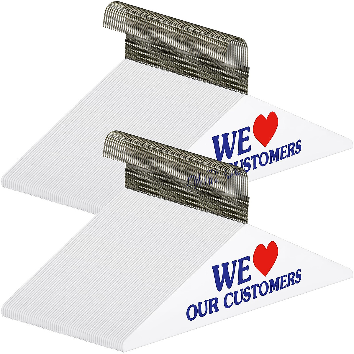 Yuntau 120 Pcs Wire Hangers Bulk Dry Cleaner Hangers 16" Caped Clothing Hangers Suit Hangers Strut Hangers for Dry Cleaners or Home (Heart)