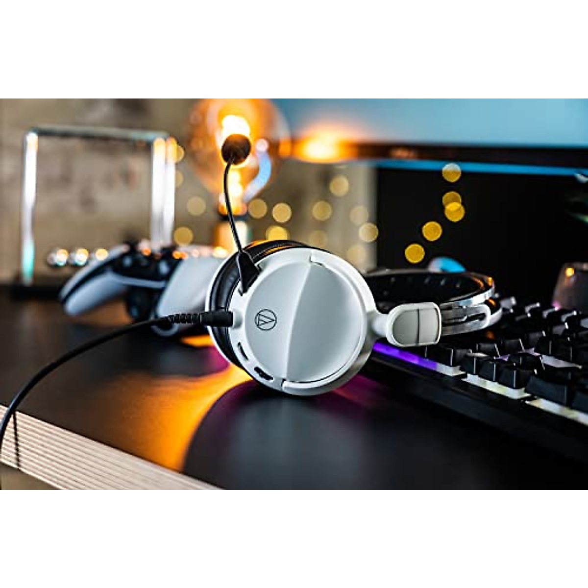 Audio-Technica ATH-GL3WH Closed-Back Gaming Headset, White