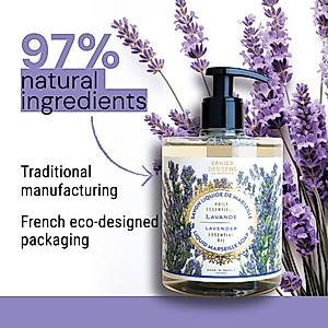 Panier des Sens - Liquid Hand Soap - Lavender Hand Wash - French Marseille Moisturizing Hand Soap with Coconut Oil - Refillable Kitchen & Bathroom Hand Soap - 97% Natural Ingredients -16.9 Fl.oz