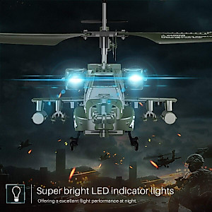 POCO DIVO Apache AH-64 Helicopter RC Flight Infrared 3CH AH64 S109 Gyro Military Aircraft Model S109G