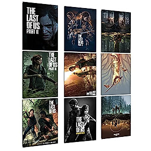 xuankumaibao The Last of Us Part 1&2 Gaming Posters Art Print Boy Game on Birthday Party Wall Decoration Poster Set of 9 Pcs 10”x14”