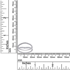 SAVEARTH DIAMONDS 1/4 ct t.w Round Cut Lab Created Moissanite Diamond Curved Ring Guard Enhancer For Women In 14K White Gold Over Sterling Silver(D Color, VVS1 Clarity 0.25 Cttw)-8