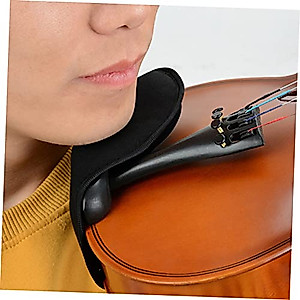 ERINGOGO 7 Pcs Violin Chin Rest Violin Stand Violin Shoulder Pad Violin Chin Cloth Violin 4/4 Violin Shoulder Rest Pad Violin Chin Mat Violin Mute Violin Supplies Cotton Pad Foldable Rubber