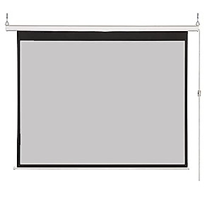 Projector Screen 72 inch 16:9 Matte Gray Fabric Fiber Glass Electric Motorized Projector Screen Home Cinema Business School Bar