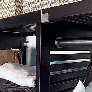 John Louis Home 16in. Deep Solid Wood 3-Drawer Woodcrest Deluxe Closet Organizer Espresso