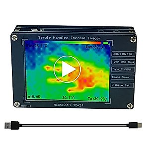 MLX90640 Infrared Thermal Imager Portable Infrared Thermal Sensor High Accuracy Non-Contact Measurement Camera Temperature Detection Tester with Chargable Battery