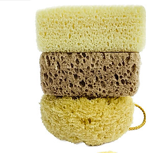 Michelle's Melting Pot Foam Bath Sponge Shower Sponge 3 Count (Variety Pack)