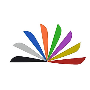 AMEYXGS 50pcs Archery Arrow Feathers Rubber Arrow Fletching 3inch Plastic Arrow Vanes Fletches for Hunting DIY Arrows (White)