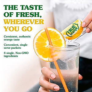 TRUE ORANGE Water Enhancer, Bulk Pack, Zero Calorie Flavoring, For Bottled Water, Iced Tea & Recipes, Flavor Packets Made with Real Oranges, Count 500 (Pack of 1) - Packaging May Vary