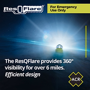 ACR ResQFlare Electronic Distress E-Flare and Flag, USCG Approved Replacement for Pyrotechnic Flares - ACR 3966