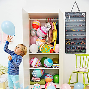 KISLANE Display Case Compatible with Toy Cars, Matchbox Cars, Monster Trucks, Dustproof Hanging Display Case for Toy Cars, Matchbox Cars, Monster Trucks (Rectangular-Black)