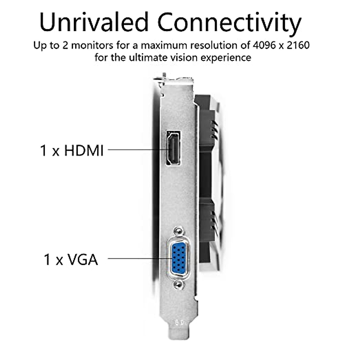 KAER GeForce GT 1030 GDDR5 2GB 64 Bit VGA HDMI Outputs PCI Express 3.0 x4 DirectX 12 Graphics Card, Nvidia Gaming PC Video Card