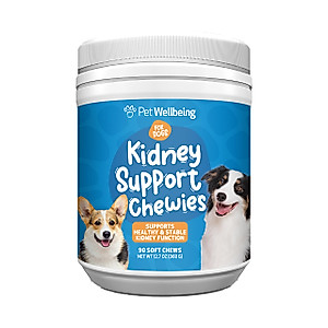 Pet Wellbeing Kidney Support Chewies for Dogs - Vet-Formulated - Supports Healthy Kidney (Renal) Function in Dogs - 90 Soft Chews