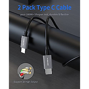 Dual USB C Car Charger, 60W PD (30W + 30W) Super Fast Charging Adapter Metal for Samsung Galaxy S23 Ultra/S23 Plus/S23/S22 Ultra/S22+/S21/S20/S10/Fe, Note 20/10, iPad Pro + 2X Type C to C Cable 3.3Ft