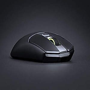 ROCCAT Kain 200 Wireless PC Gaming Mouse, AIMO RGB Backlit Lighting, Owl-Eye Optical Sensor, Ergonomic Mouse Feel, 5 Side Buttons, Adjustable Up to 16,000 DPI, Up to 50 Hour Battery Life, Black