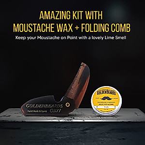 Moustache Wax & Folding Small Comb Get the BEST Moustache Wax KIT with a 3" Folding Comb at BEST Price.A must to use for your Moustache