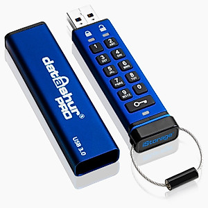 iStorage datAshur PRO 4 GB | Encrypted USB Memory Stick | FIPS 140-2 Level 3 Certified | Password Protected | Dust/Water Resistant