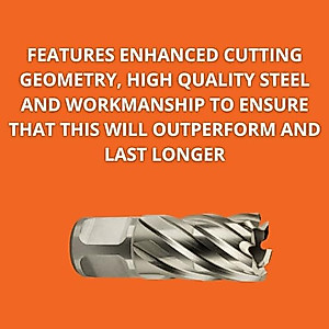 Jancy Slugger by Fein - HSS Nova Annular Cutter with Pilot Pin - 3/4" Straight Shank, 1" Depth, 5/8" Diameter - 63134158041