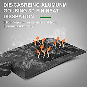 OSTEK LED Parking Lot Lights 100W LED Shoebox Street Pole Lighting, Waterproof 14000LM Outdoor Commercial Area Road Lighting 5000K 100-277V DLC UL (Yoke Mount Bracket, 100W - 5000K)