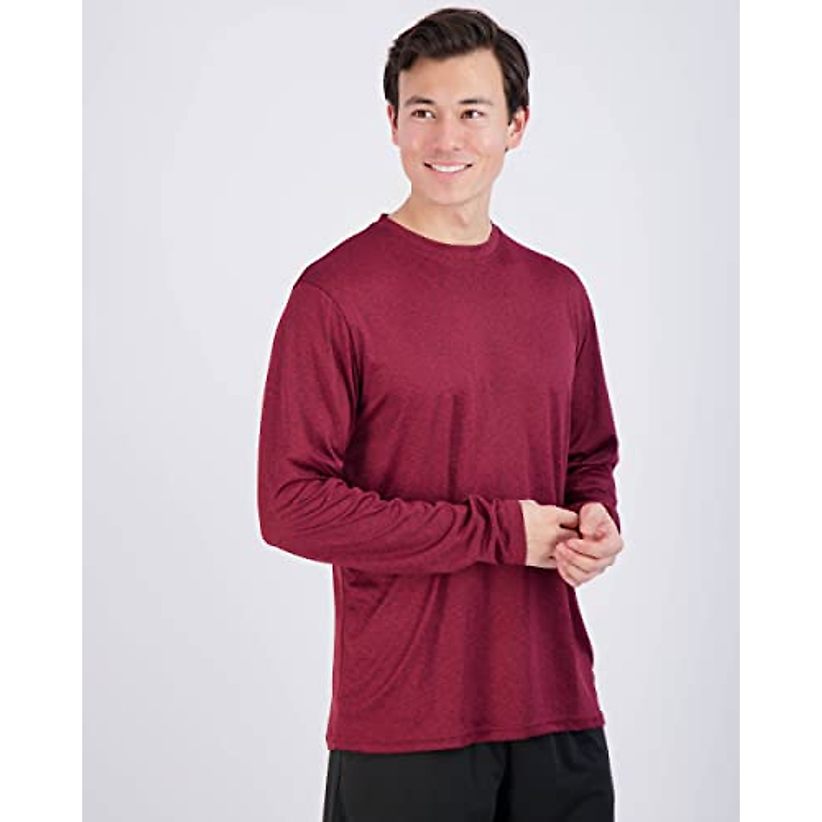 4 Pack:Mens Long Sleeve T-Shirt Workout Clothes Quick Dry Fit Gym Tee Shirt Athletic Active Performance Casual Moisture Wicking Exercise Clothing Running Cool Sport Training Undershirt Top-Set 2,M