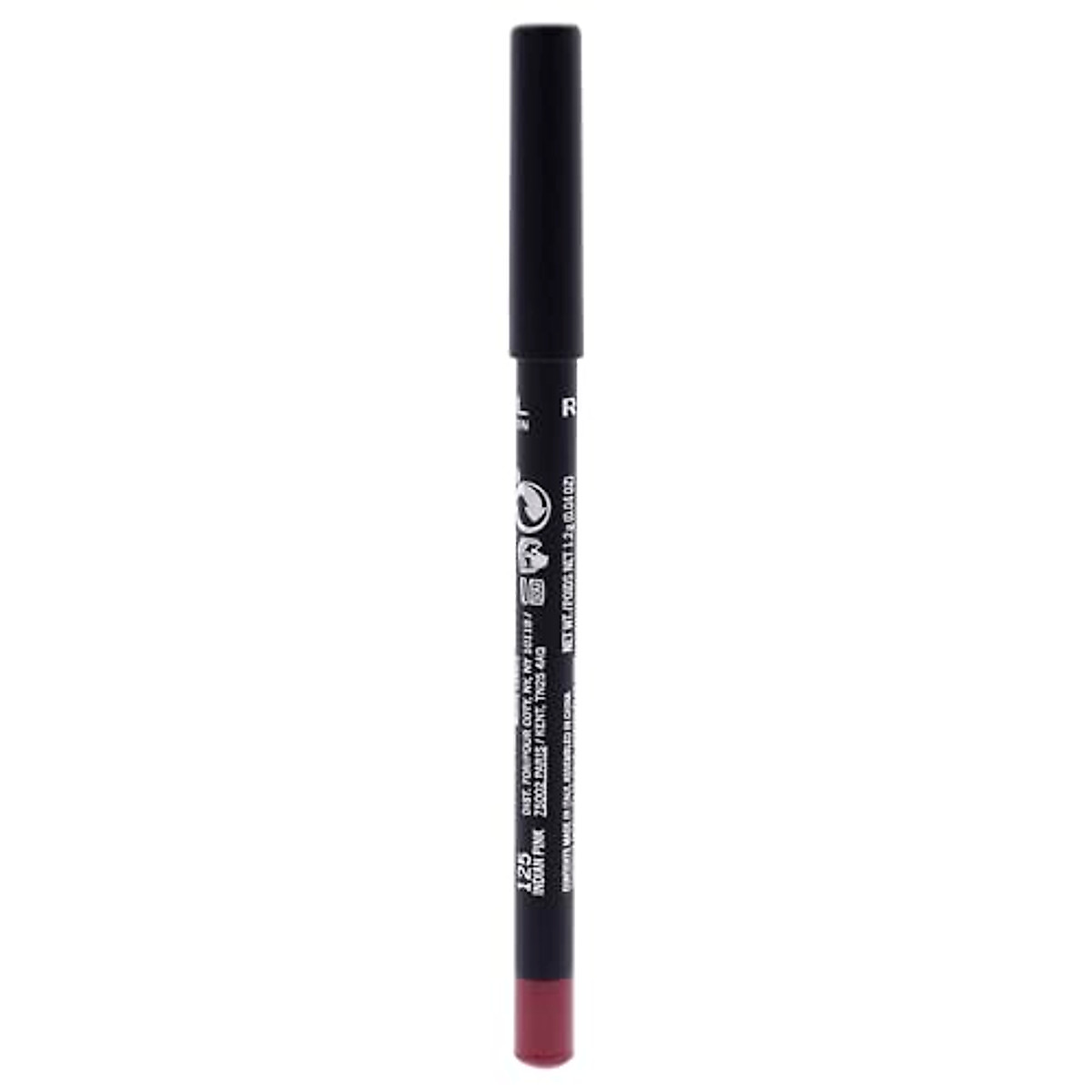 Rimmel Lasting Finish 8HR Soft Lip Liner Pencil - Vibrant, Blendable Formula to Lock Lipstick in Place for 8 Hours - 125 Indian Pink, .04oz