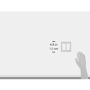 Leviton 80309-SW 2-Gang Decora Plus Wallplate Screwless Snap-On Mount, White