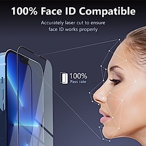 MANTO 3 Pack Screen Protector for iPhone 13 Pro Max 6.7 inch and 2 Pack Camera Lens Protector, HD Clear Full Coverage Premium Tempered Glass Film, 9H Hardness, Bubble Free, Easy Install Tool