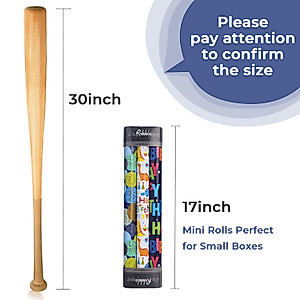 Ribbli Dinosaur Birthday Wrapping Paper 3 Rolls Happy Birthday Dinosaur Balloon Printed Wrapping Paper for Boys- Mini Roll 17 inch x 120 inch(10feet) Per Roll