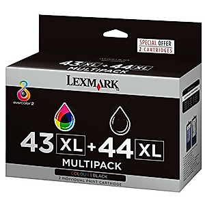 Lexmark No 43Xl And No 44Xl Ink Cartridge Colour And Black Combo-Pack