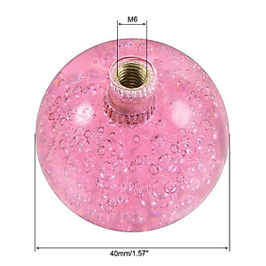 Tool parts M6 Joystick Head Rocker Ball Top Handle Arcade Game Replacement Pink/Clear