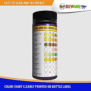 BNS 9 in 1 Drinking Water Test Strips. Accurate Tester Strip for pH, Chlorine, Nitrite, Nitrate, Lead, Total Hardness, and More. Home Test with Easy to Read Testing Results in Seconds.