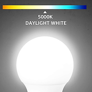 Firetorch A19 Led Bulb,9 W 60W Equivalent, E26 Led Light Bulbs Standard Replacement Bulb 750 Lumen,Non-Dimmable, UL Listed (5000K,4 Pack)