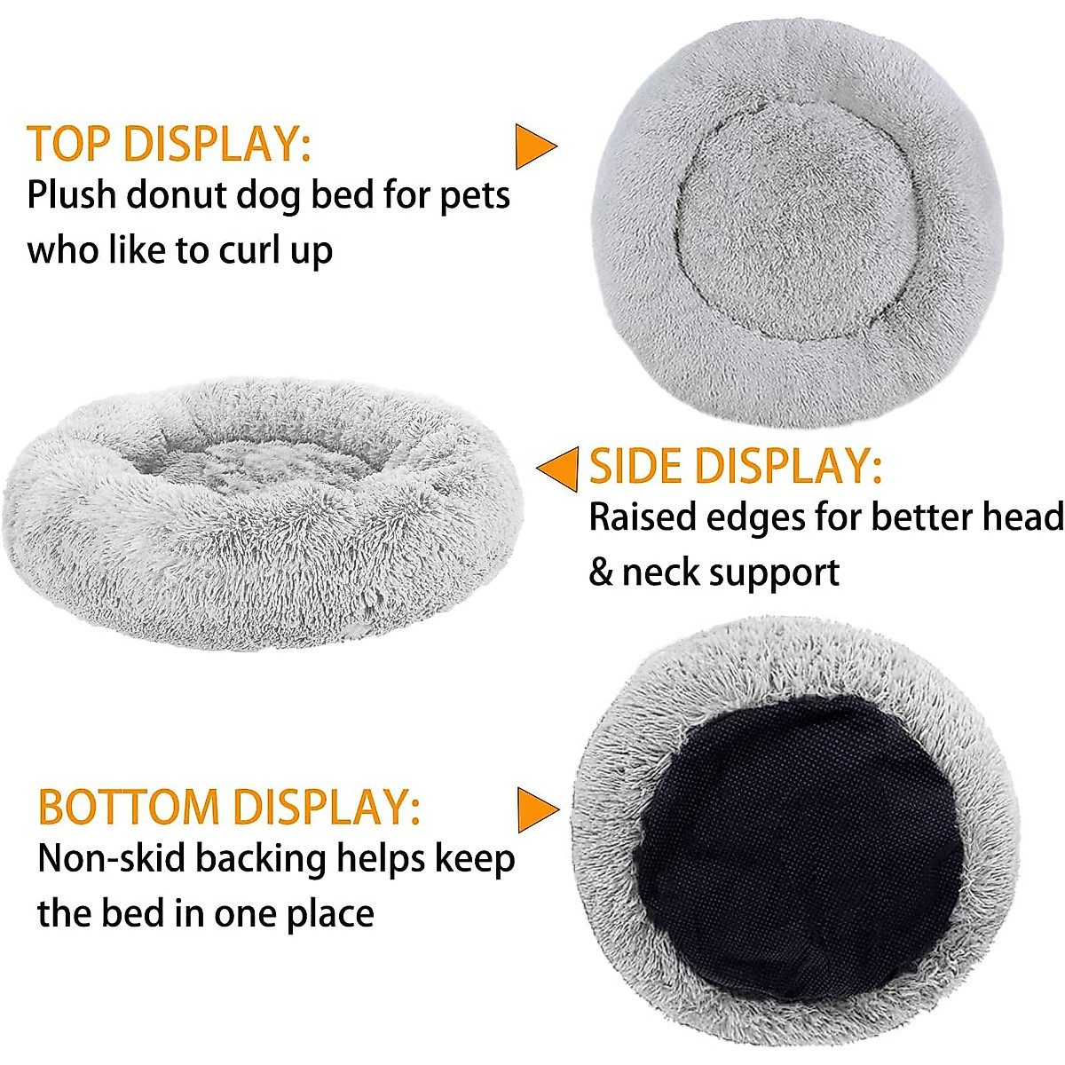 Generic Small Dog Bed, Faux Fur and Polyester, 28"x28", Machine Washable