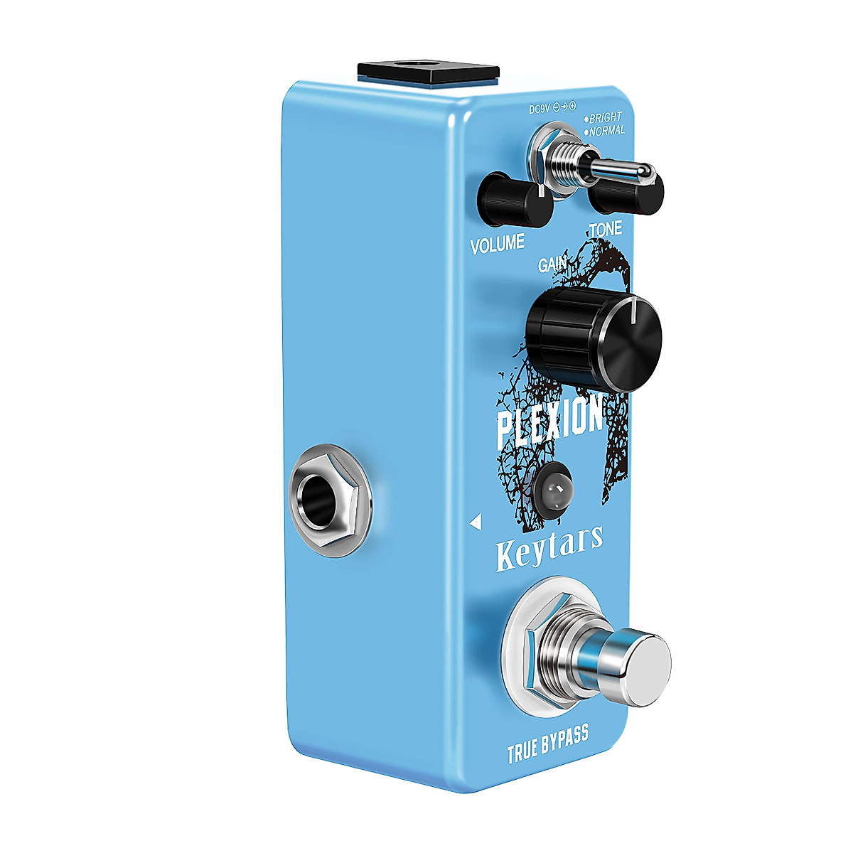 Keytars Plexion Pedal with Rich Distortion Sound for Guitar and Bass with Bright and Normal Mode True Bypass (PLEXION)