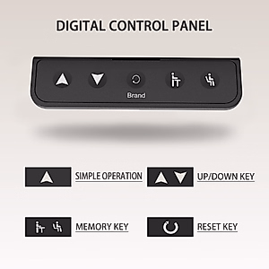 JUMMICO Standing Desk Electric Adjustable Desk Large 63 x 29.5 Sit Stand Up Desk Home Office Computer Desk Memory Preset with T-Shaped Metal Bracket and Holes for Routing Cables, Brown