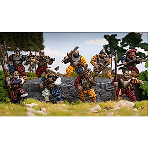 Death Fields/Classic Fantasy: Landsknecht Ogres (9 Multi Part Hard Plastic 28mm Figures) Made in The USA