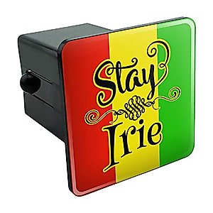 Stay Irie Rastafarian Flag Tow Trailer Hitch Cover Plug Insert