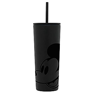 Simple Modern Disney Insulated Tumbler Cup with Flip Lid and Straw Lid | Gifts for Women Men Reusable Stainless Steel Water Bottle Travel Mug | Classic Collection | 24oz Mickey Mouse on Black