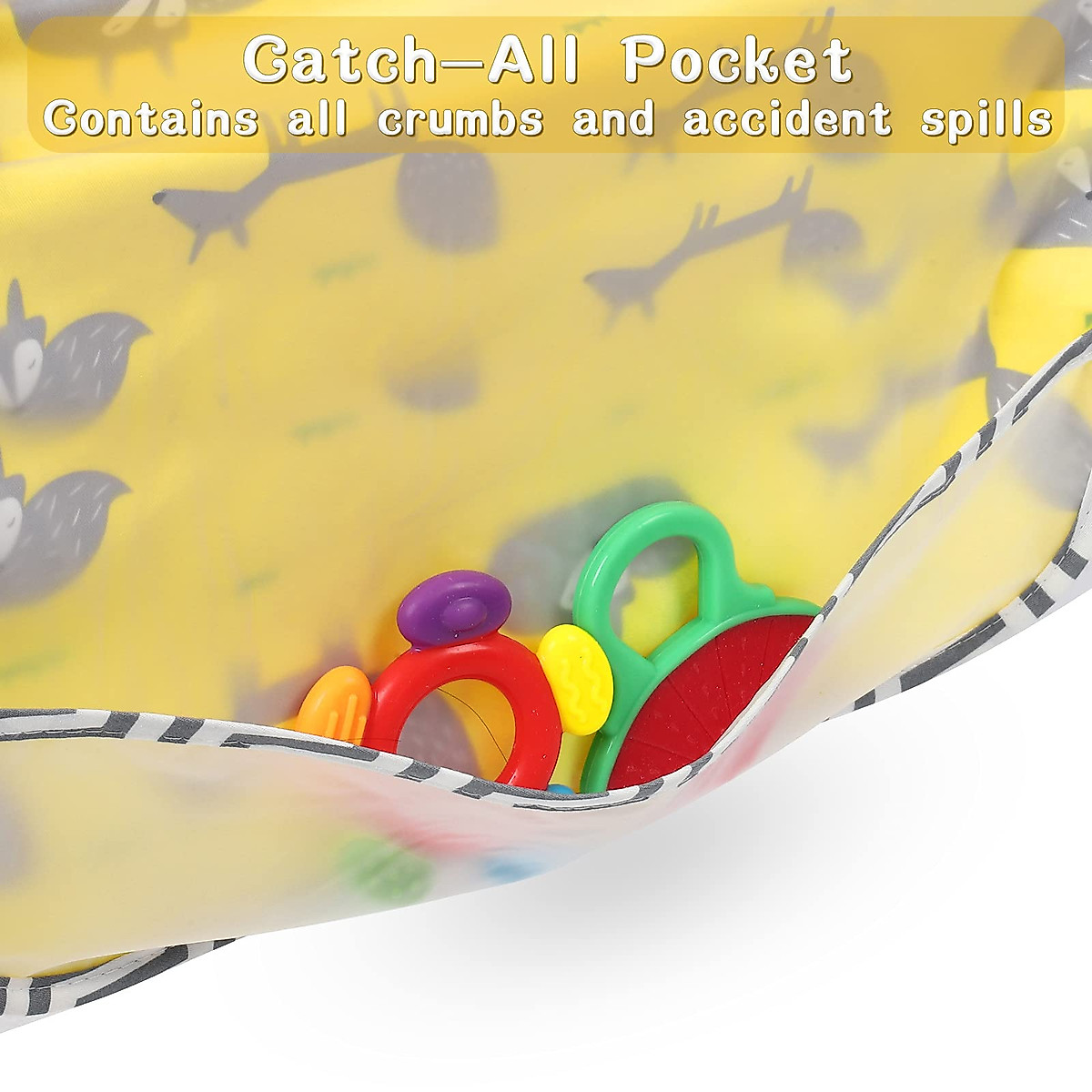 Accmor 3pcs Waterproof Baby Bibs/Short Sleeve Bibs for Feeding/Toddler Smocks/Baby Bibs 6-36 Months