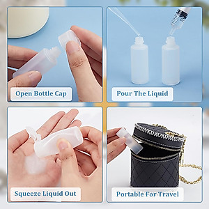 BENECREAT 10 Pack 12ml Small Plastic Flip Cap Sample Bottle Empty Refillable Travel Bottles for Makeup Cosmetic Toiletries Product