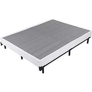 VTWAZAST Queen Size Bed Frame, 7 Inch Metal Heavy Duty Base for Box Spring, 9-Leg Support, Non-Slip, Noise-Free, Easy Assembly, Black