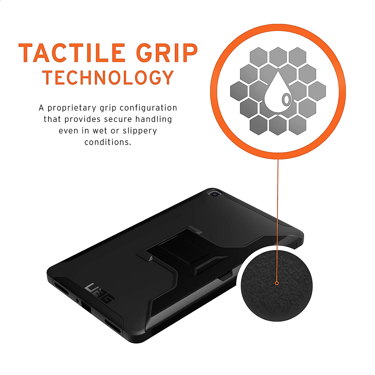 URBAN ARMOR GEAR UAG Samsung Galaxy Tab A 8.4 Case (2020) (SM-T307) Scout with Kickstand [Black] Rugged Military Drop Tested Protective Cover