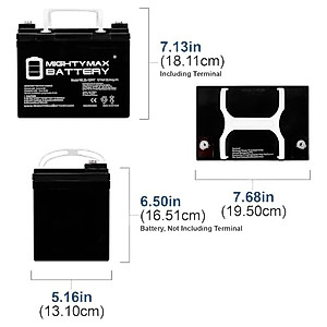 Mighty Max Battery 12V 35AH SLA Internal Thread Replacement Battery Compatible with Power Patrol SLA1156